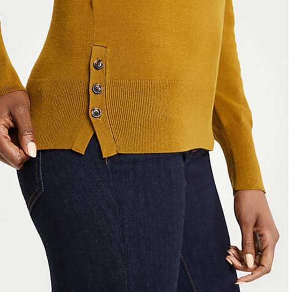 Ann Taylor | Sweaters | New Ann Taylor Side Button Sweater In Night Sky | Poshmark